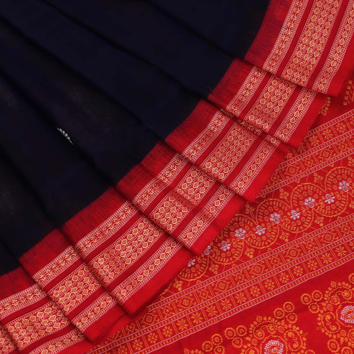 Blue Ikkat Bomkai Cotton Saree | P131504848 – Priyadarshini Handloom