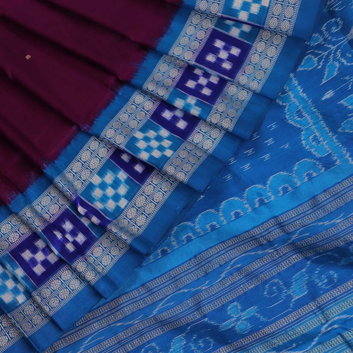 Purple Pasapalli Sambalpuri Ikkat Silk Saree | P061104703 ...